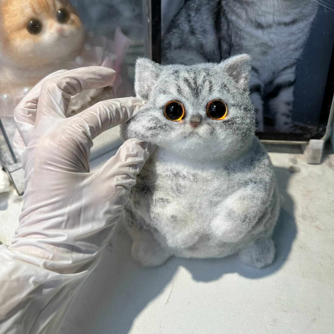 A01:Chubby Gray Tabby Squishy Cat – Squishy Wang Diy