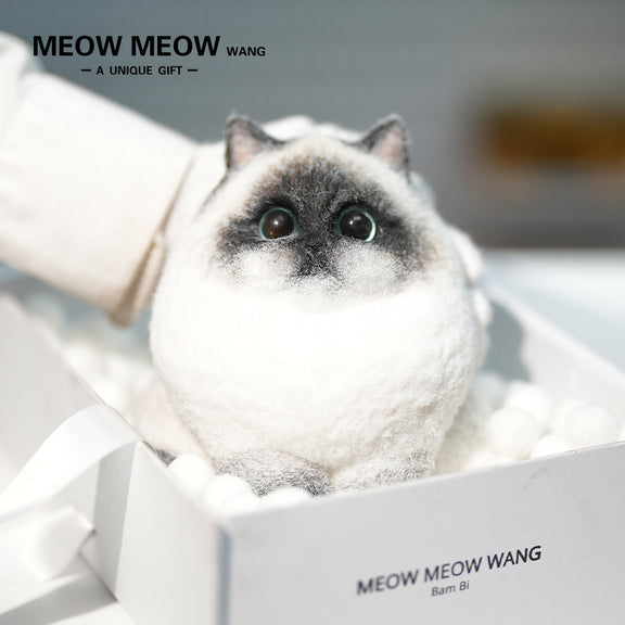 A21:Unique Long-Haired Siamese Cat – Squishy Wang Diy